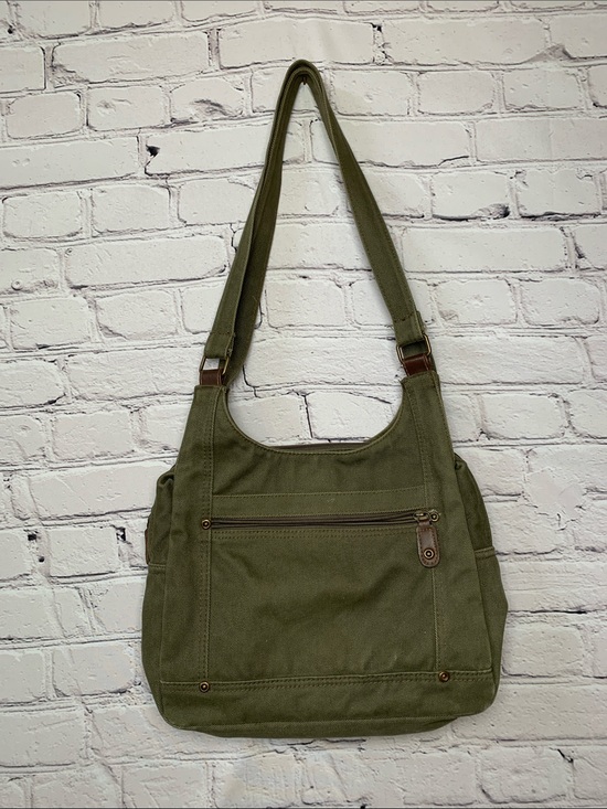 Bags | Olive Green Canvas Shoulder Bag | Poshmark